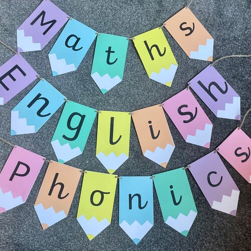 Pencil Bunting Crayon Bunting Playroom Garland Teacher - Etsy