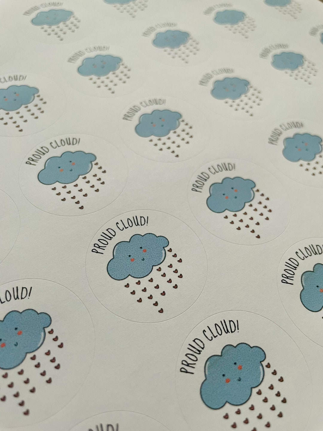 Proud Cloud Stickers Teacher Stickers Reward Stickers Personalised ...