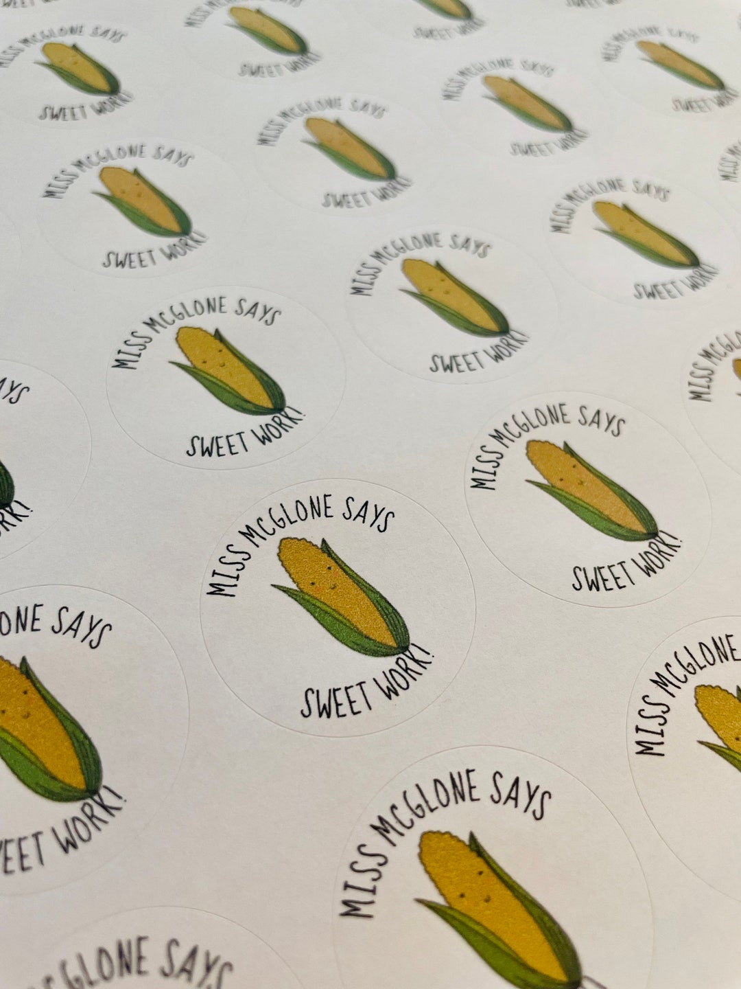 Corn Stickers Teacher Stickers Reward Stickers - Etsy