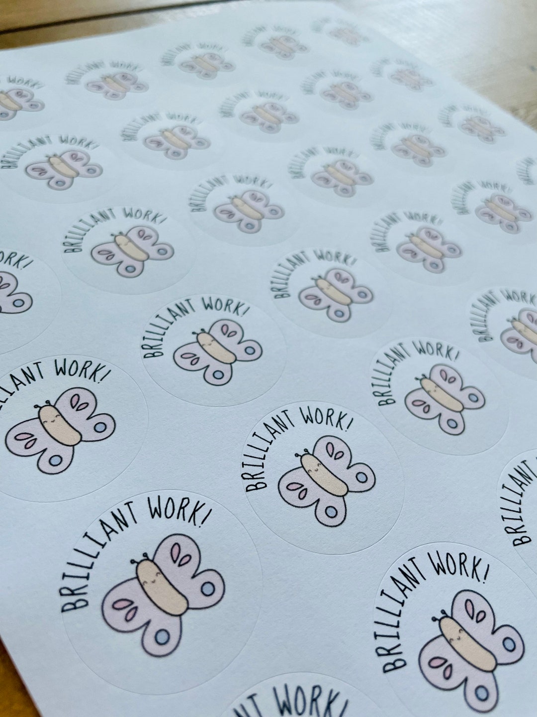 Butterfly Brilliant Work Stickers Teacher Stickers Reward Stickers ...