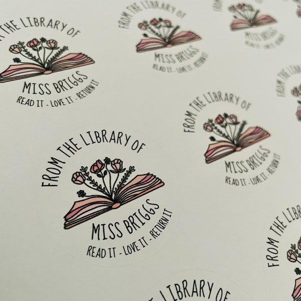 From the Library of Stickers - Etsy
