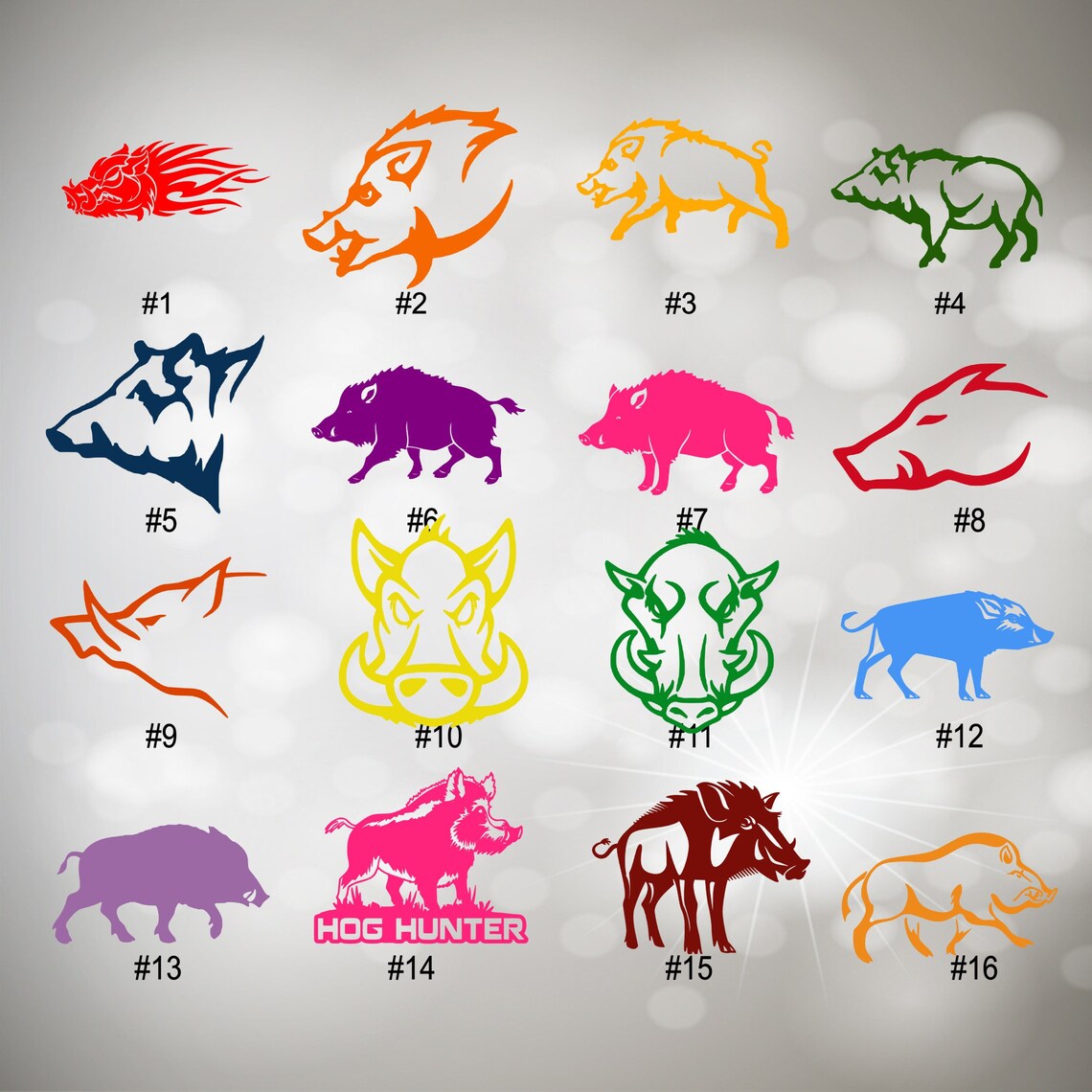 HOG HUNTING 1-16 vinyl decal perfect for car window | Etsy