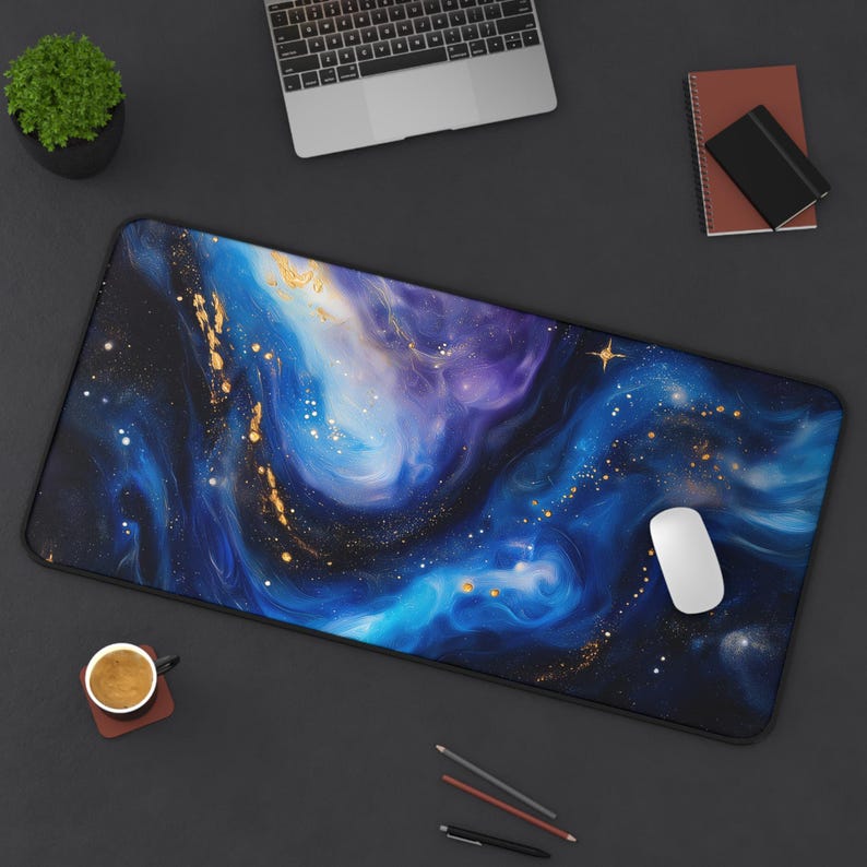 Cosmos Gaming Desk Mat - Mouse Pad Gift for Gamers, Space Lover, Office ...