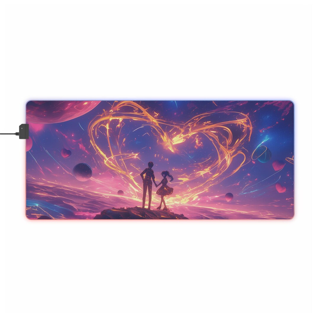 Cosmic Love LED Gaming Mouse Pad - Valentine's Day Gift for Gamers ...