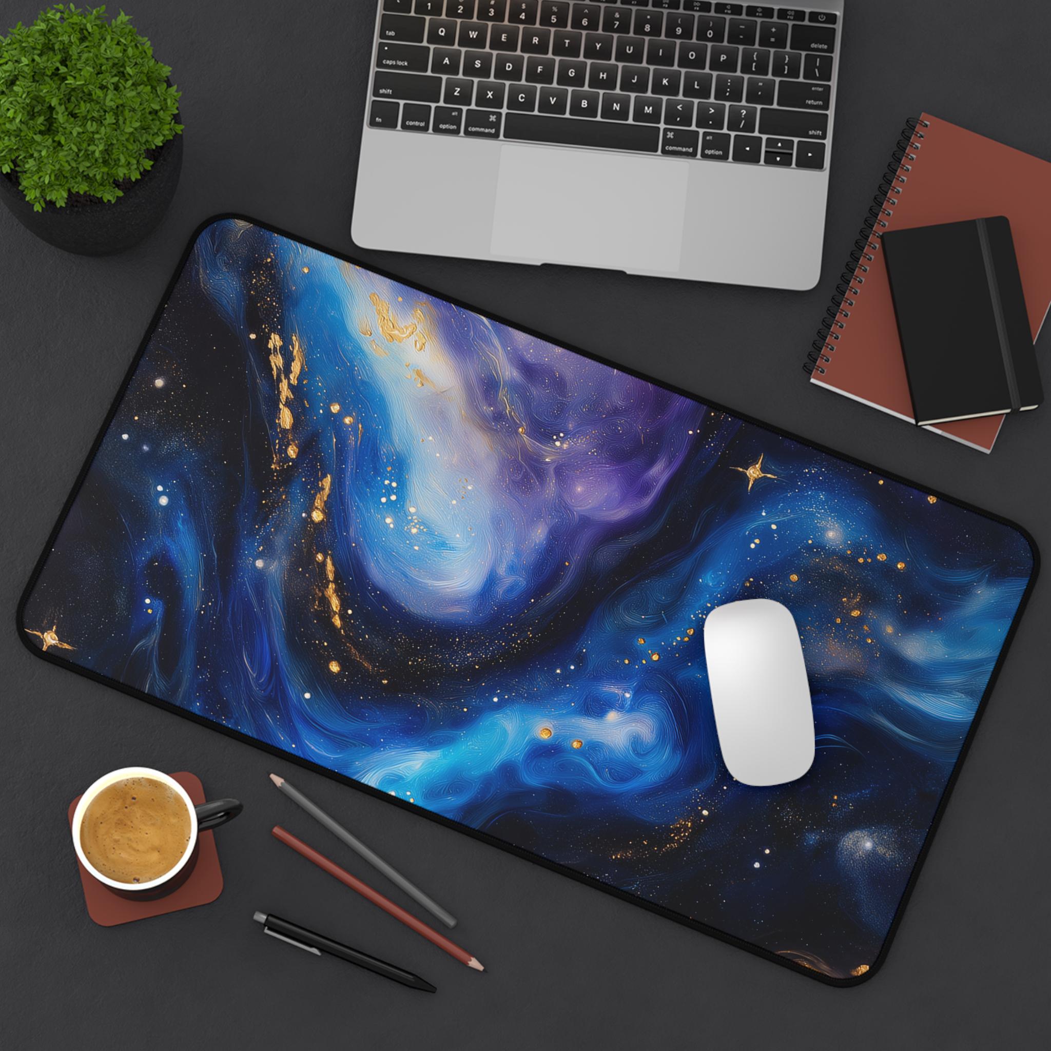 Cosmos Gaming Desk Mat - Mouse Pad Gift for Gamers, Space Lover, Office ...