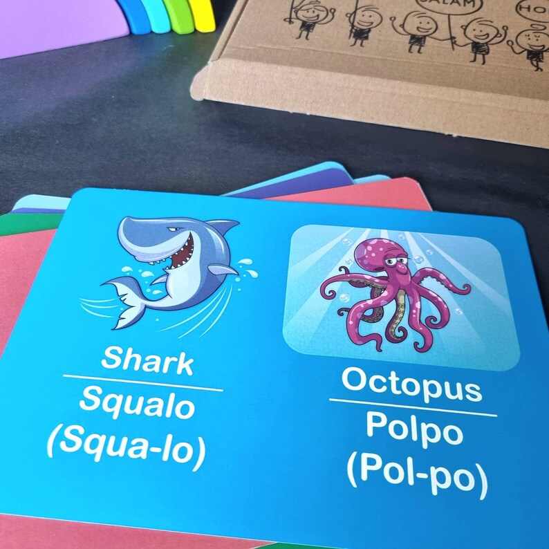 Bilingual Italian/english Flashcards. Alphabet Bi-lingual Flash Cards ...