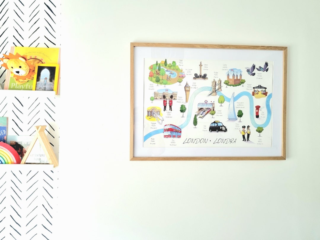 Italian London Bi-lingual Poster / Kids Wall Art / Bilingual Kids ...