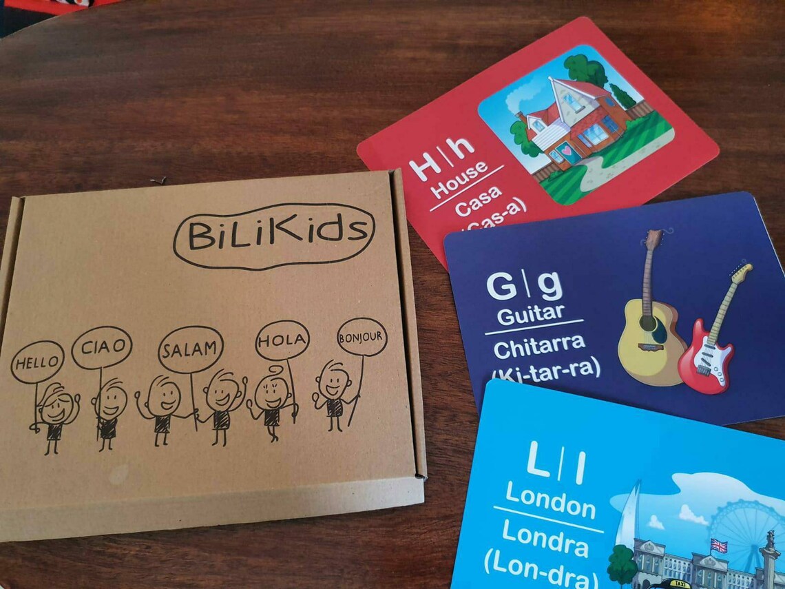 Bilingual Italian/english Flashcards. Alphabet Bi-lingual Flash Cards ...