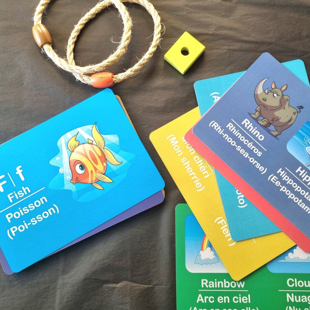 Bilingual French/english Flashcards. Alphabet Bi-lingual Flash Cards ...