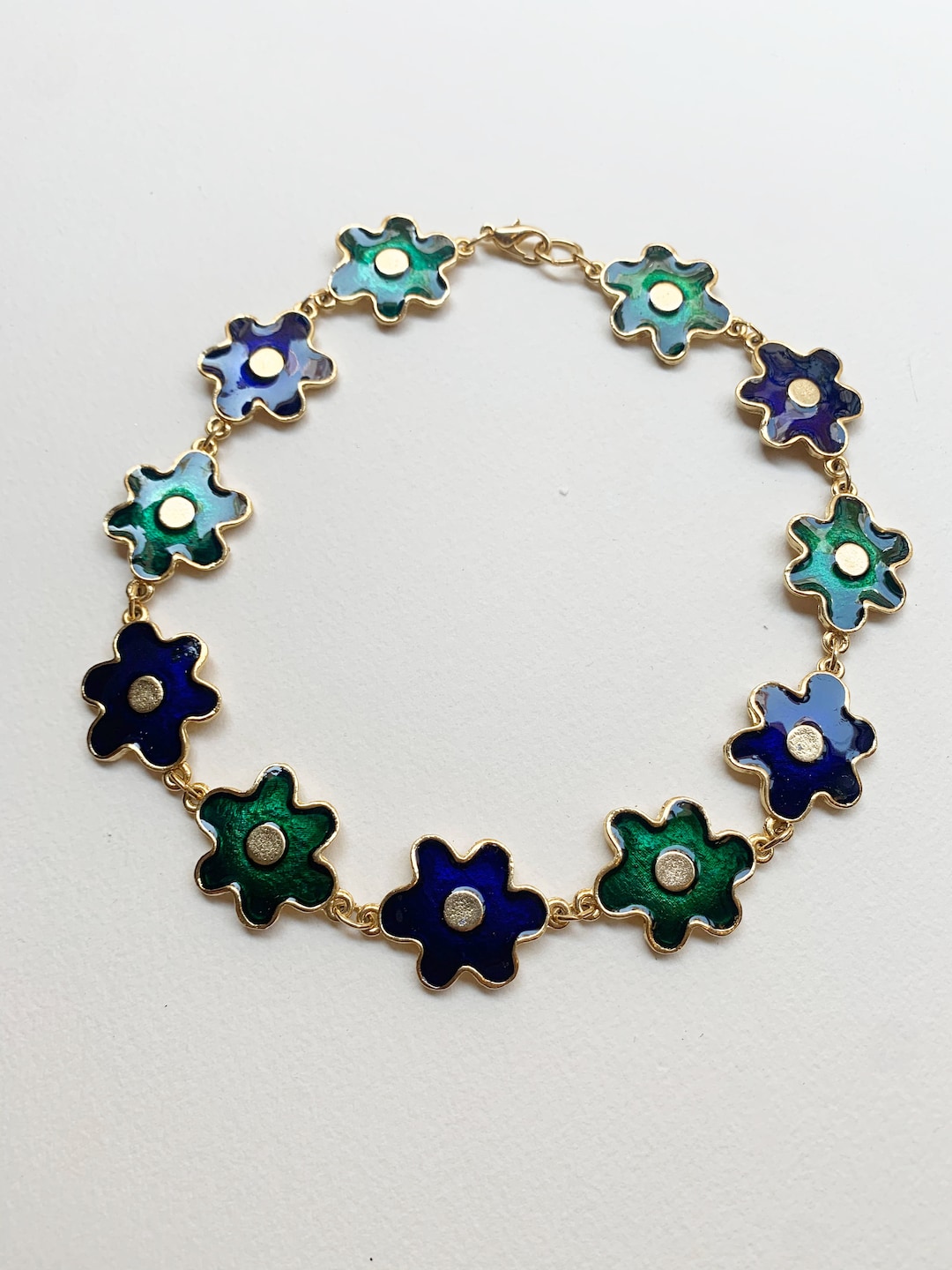 Daisy Link Chain Necklace - Etsy