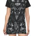 Witchy Gothic Dress Magic Esoteric Occult Skulls Moon Skeletons Black ...