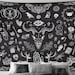 Gothic Witchy Tapestry Witchcraft Magic Moon Skulls Black Indoor Wall ...