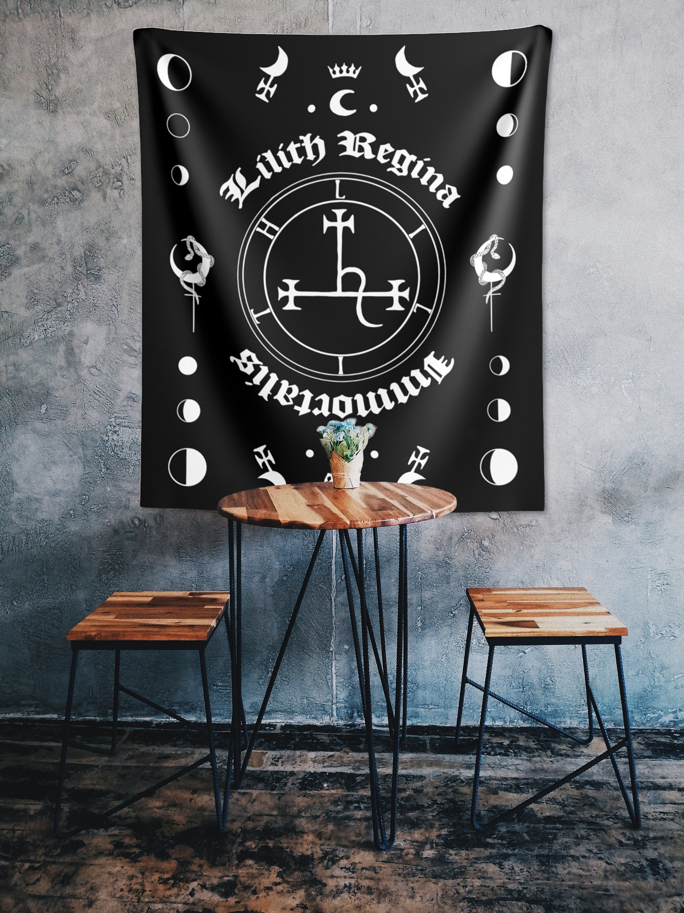 Sigil of Lilith Tapestry Regina Immortalis the Immortal Queen - Etsy UK
