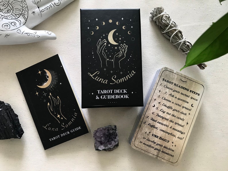 Luna Somnia Tarot Deck With Guidebook & Box 78 Cards Full - Etsy