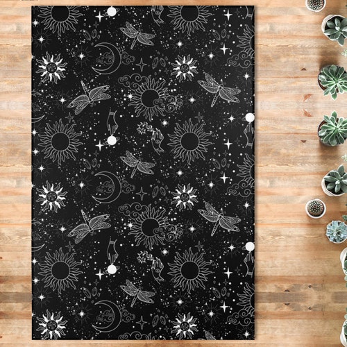 Moon Goddess Area Rug Moon Mandala Floor Mat Gothic Celestial - Etsy