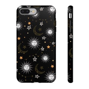 Sun and Moon Phone Case Black Celestial Gothic Bohemian Mystical ...