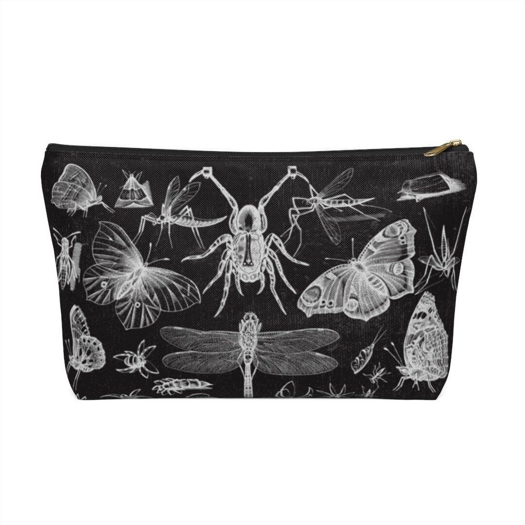 Insects and Moths Purse Dragonfly Spider Butterflies Accessory Pouch ...
