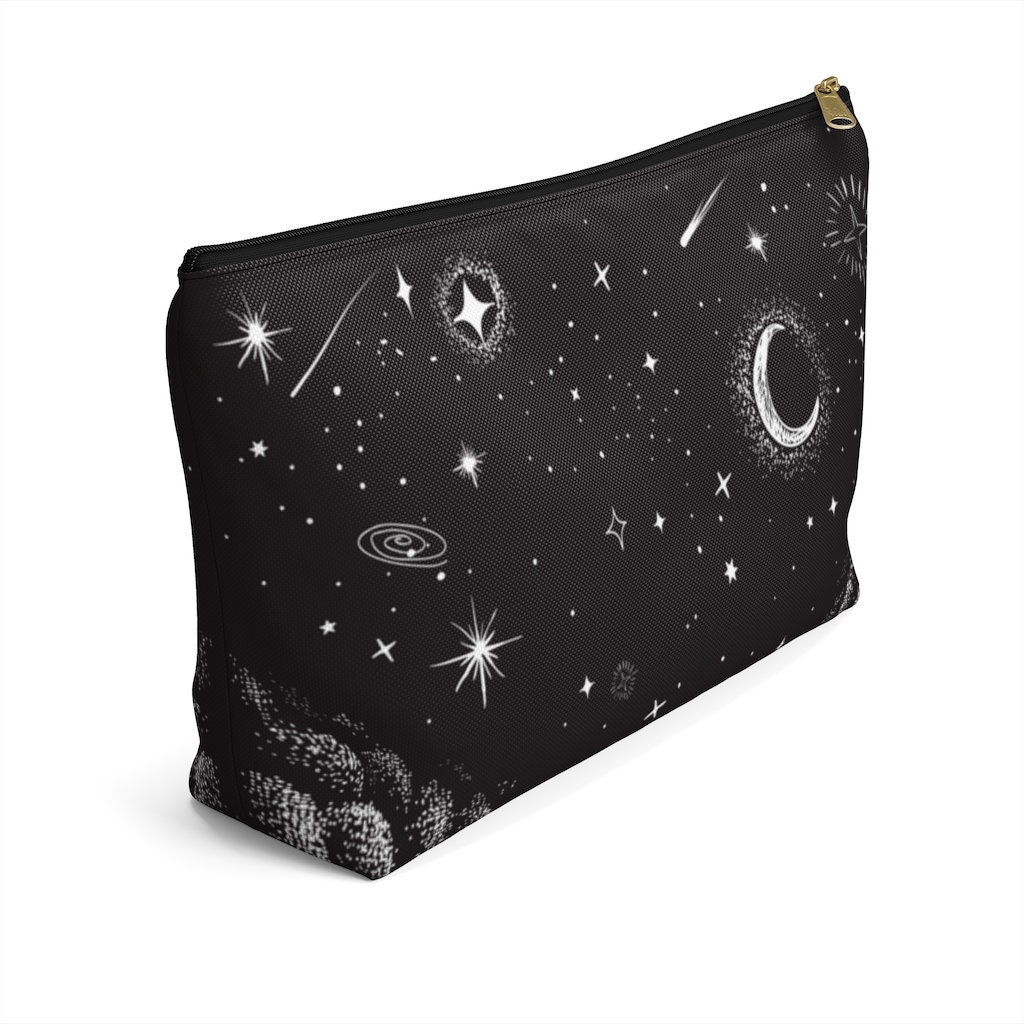 Starry Night Accessory Pouch Galaxy Coin Purse Black Gothic Cosmetic ...