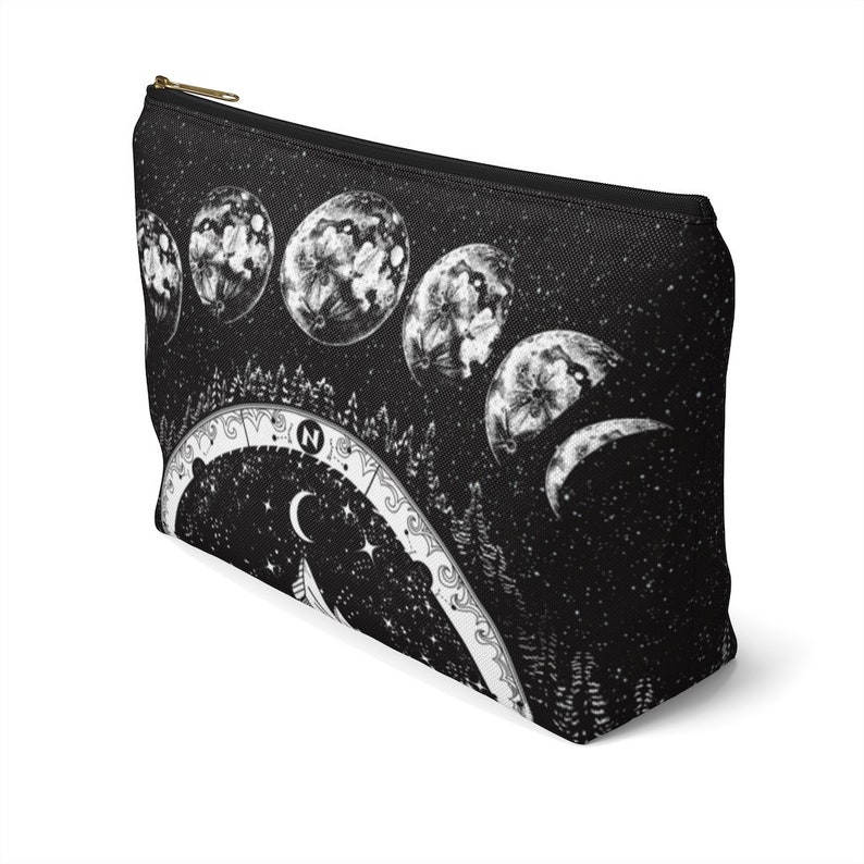 Moon Phases Accessory Pouch Travel Case Lunar Phases Cosmetic - Etsy