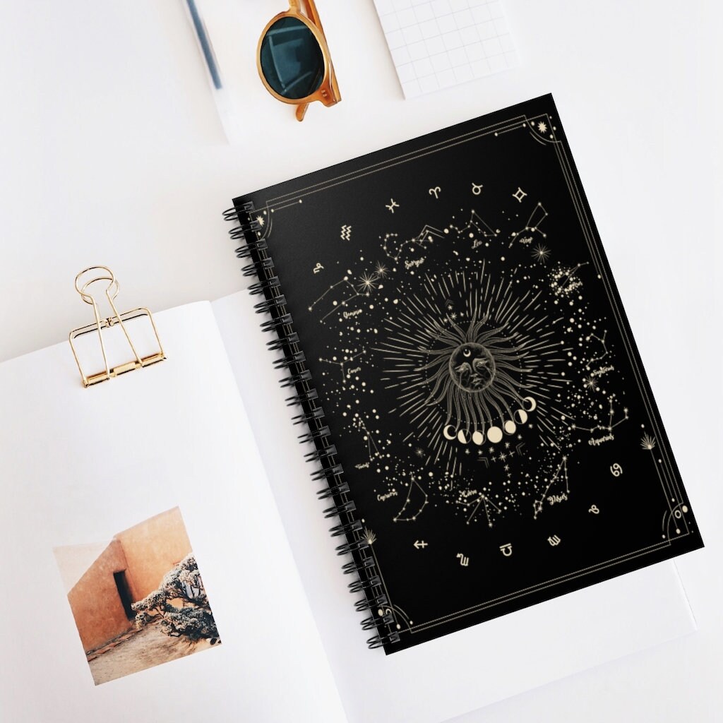 Constellation Spiral Notebook - Astrology Journal Ruled Lined Sun and ...