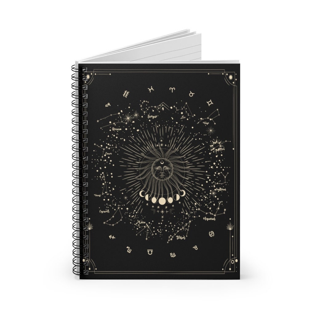 Constellation Spiral Notebook - Astrology Journal Ruled Lined Sun and ...