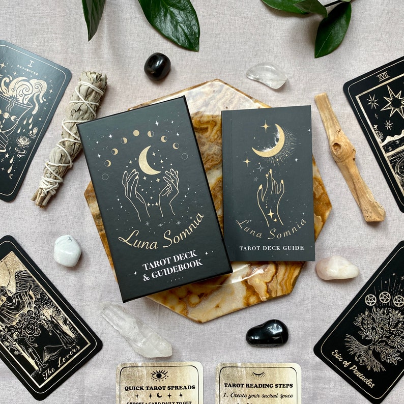 Luna Somnia Tarot Deck With Guidebook & Box 78 Cards Full - Etsy
