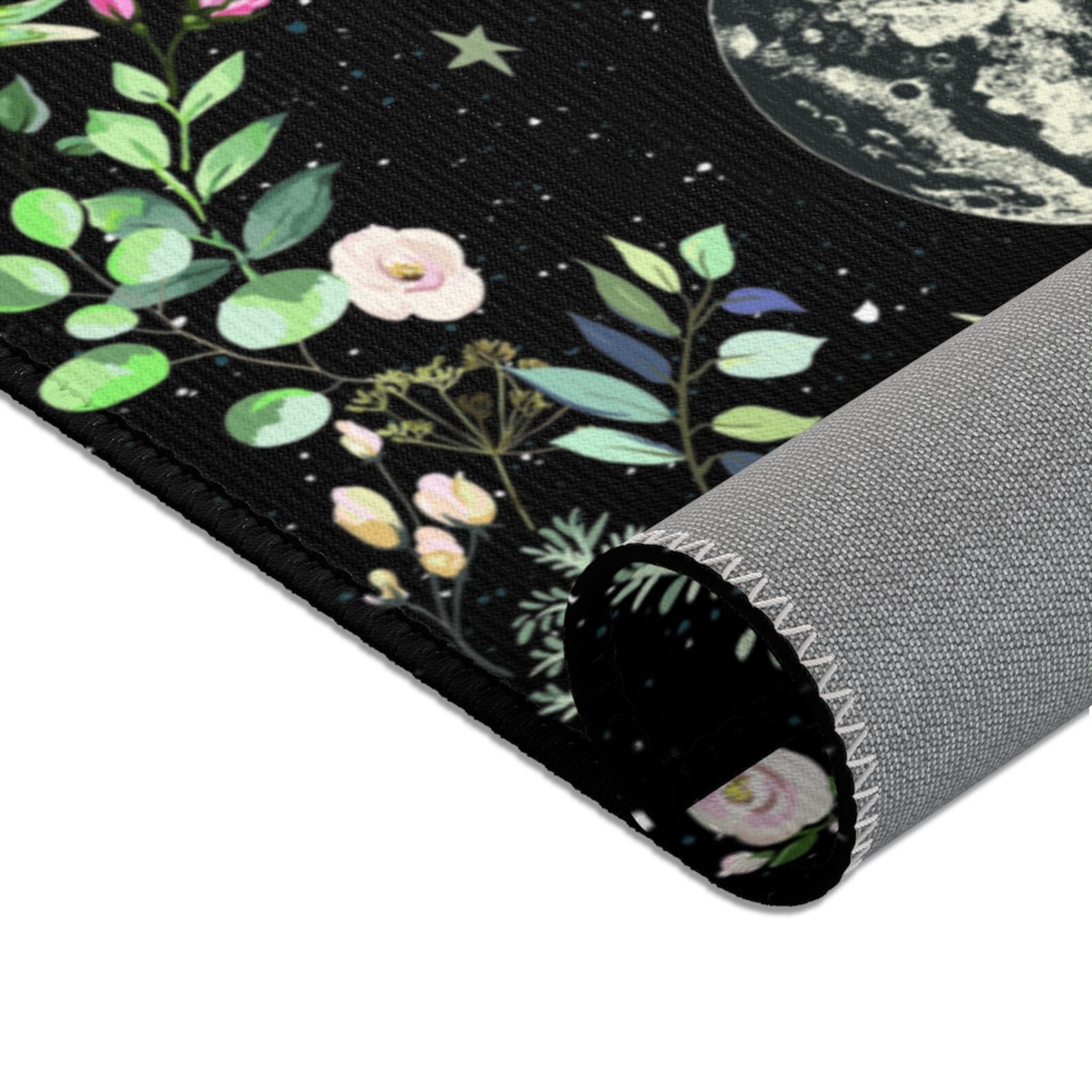 Moonlit Garden Area Rug Moon Carpet Lunar Eclipse Starry Night - Etsy