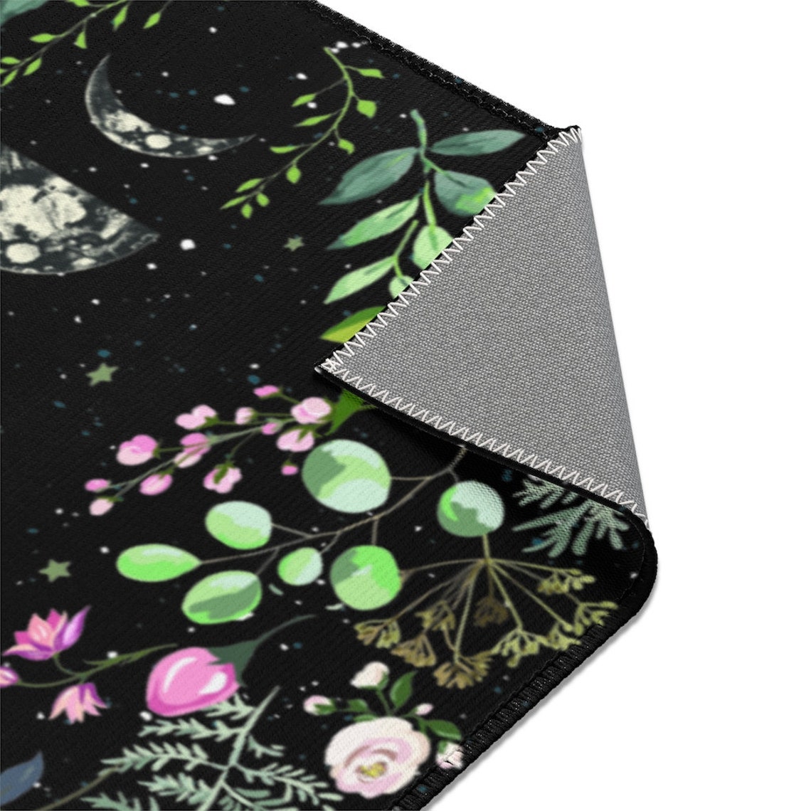 Moonlit Garden Area Rug Moon Carpet Lunar Eclipse Starry Night - Etsy