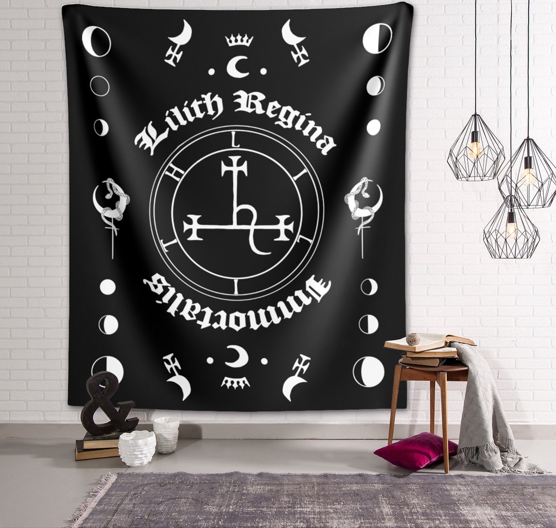 Sigil of Lilith Tapestry Regina Immortalis the Immortal Queen Gothic ...