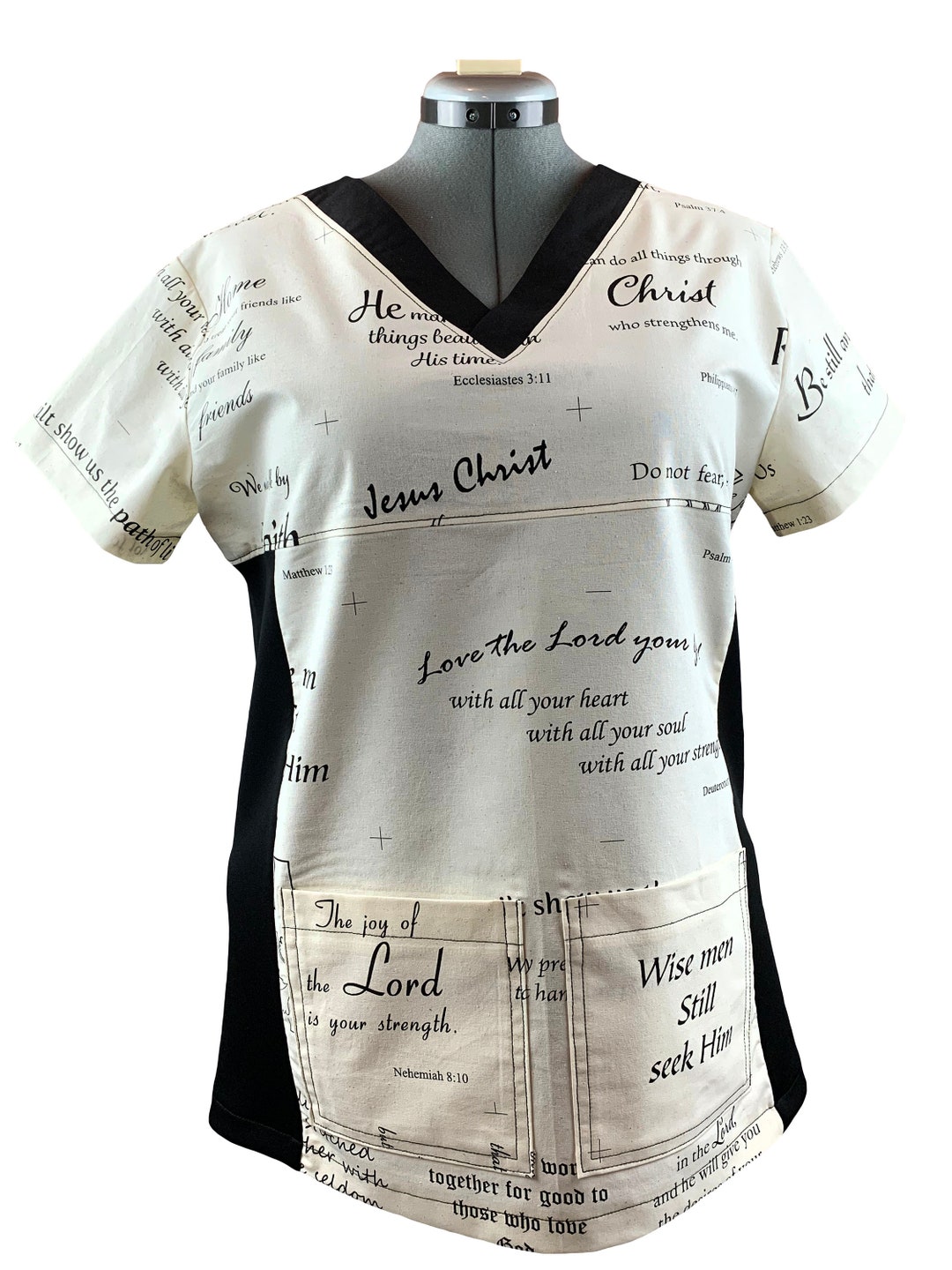 Christian Inspirational Scrub Topencouraging Words - Etsy