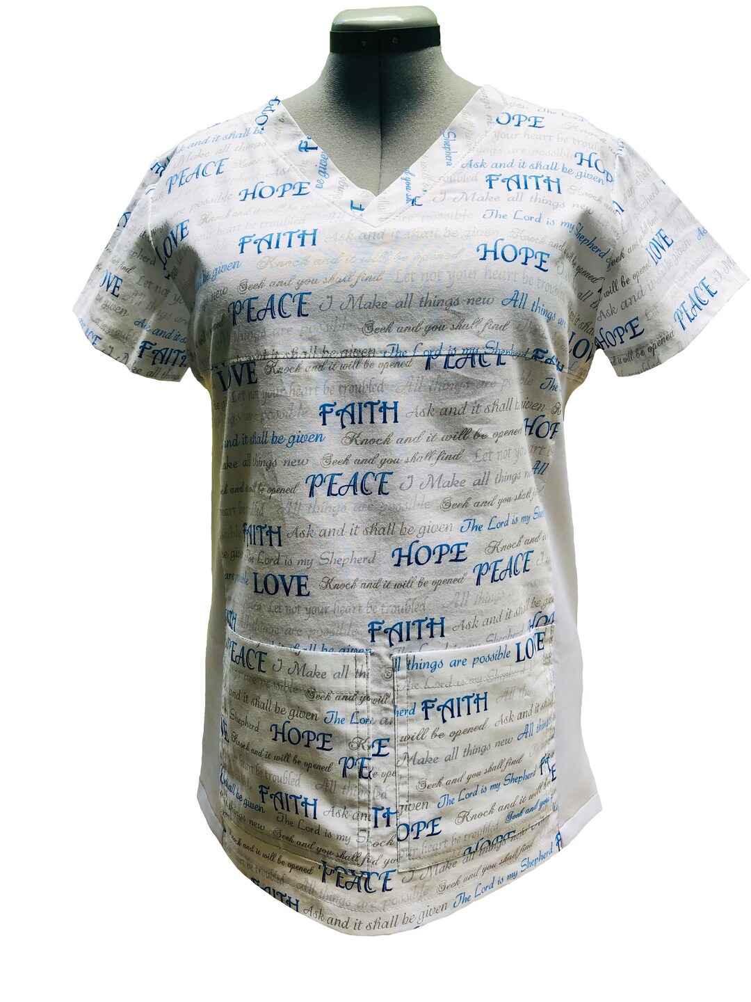 Christian Scrub Top With Inspirational Wordsuplifting Words - Etsy UK