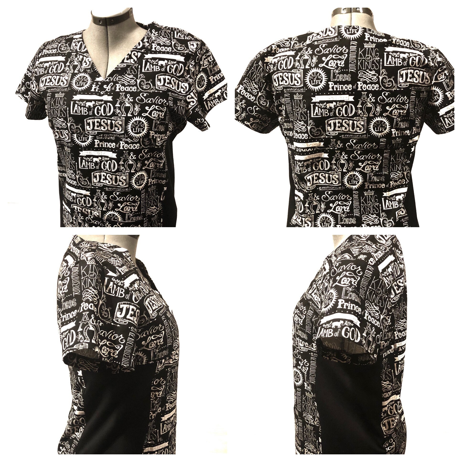 Christian Scrub Top With Inspirational Wordslamb of God - Etsy