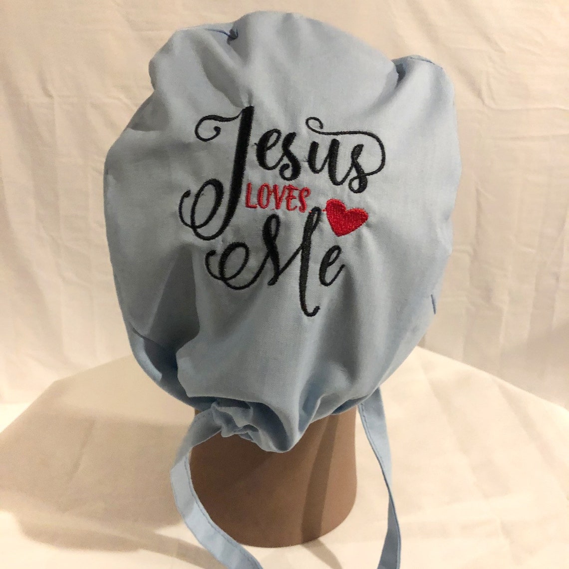 Christian Scrub Caps Jesus Loves Me | Etsy
