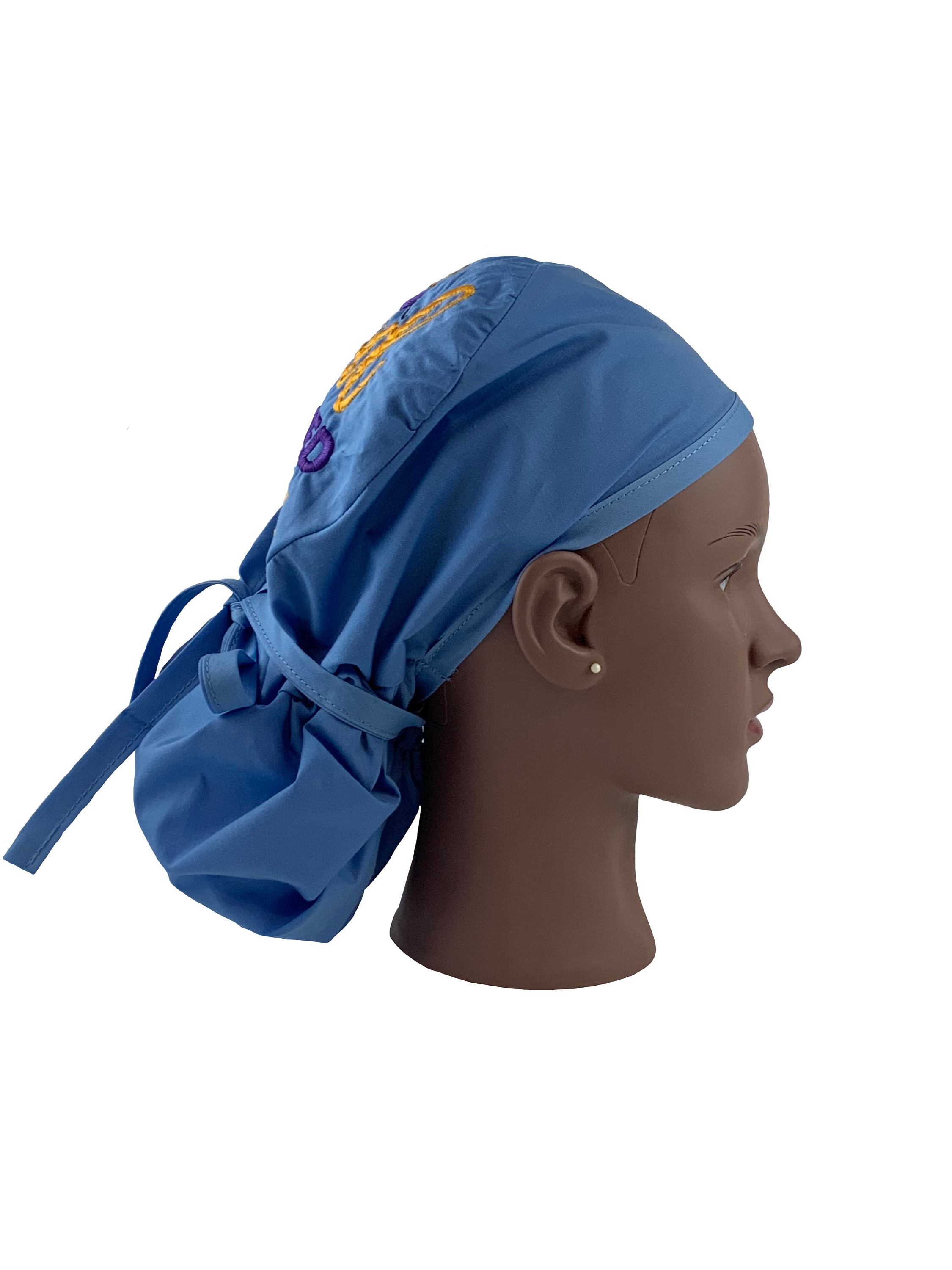 Embroidered Ponytail Scrub Cap - the Favor of God - Etsy
