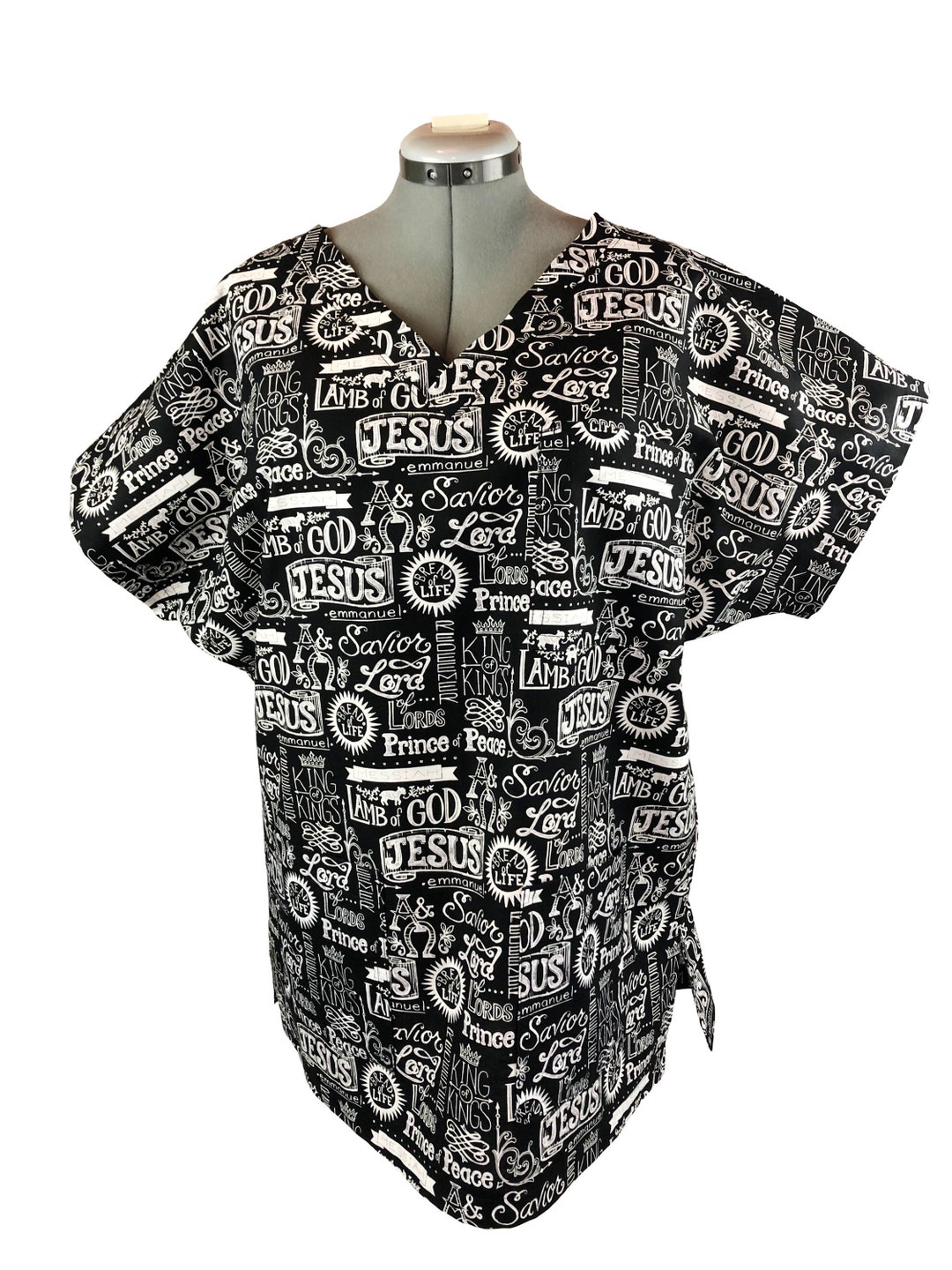 Christian Inspirational Scrub Top With 3-pockets—lamb of God - Etsy