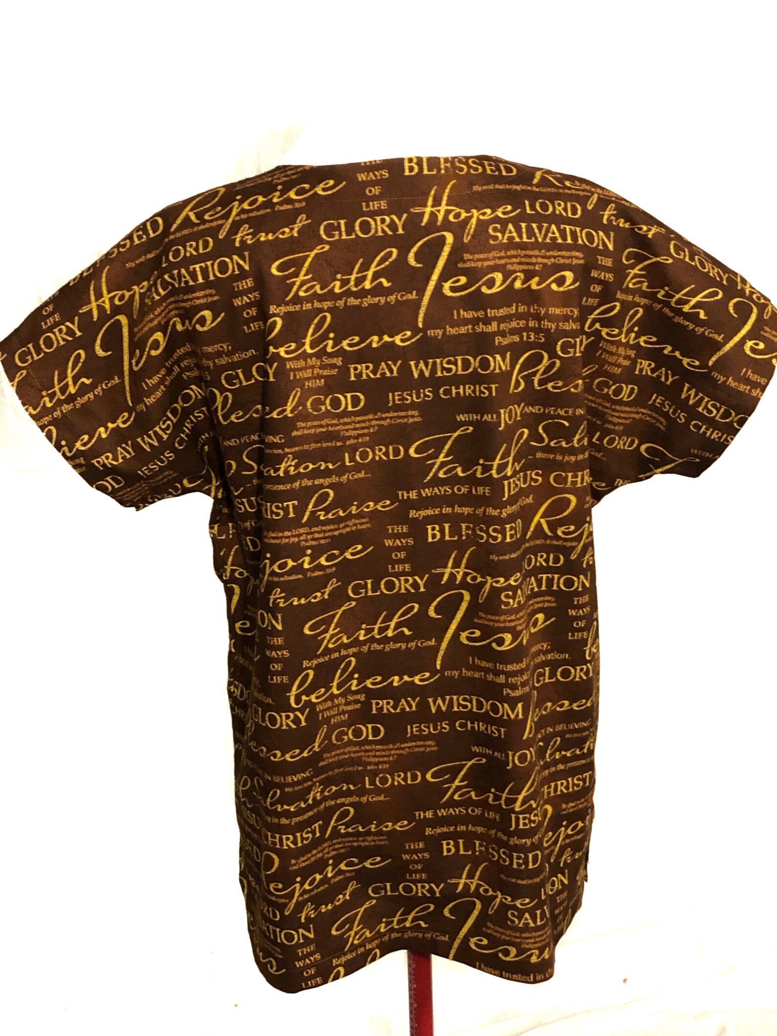 Christian Inspirational Scrub Top With 3-pocketsrejoice - Etsy
