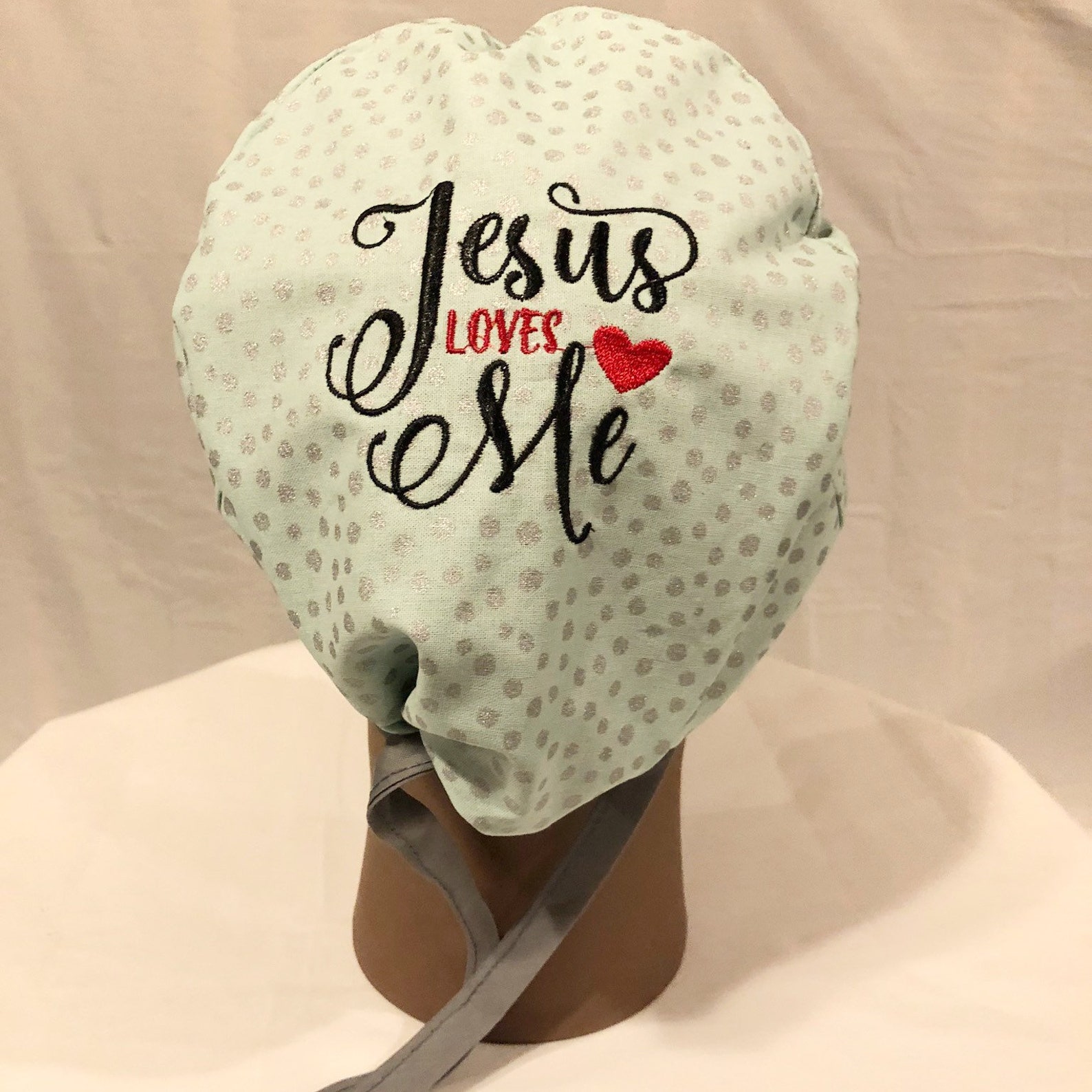 Christian Scrub Caps Jesus Loves Me | Etsy