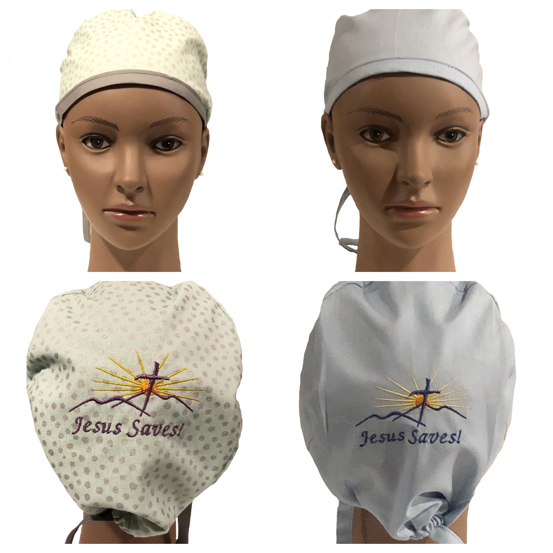 Christian Scrub Caps - Jesus Saves - Etsy