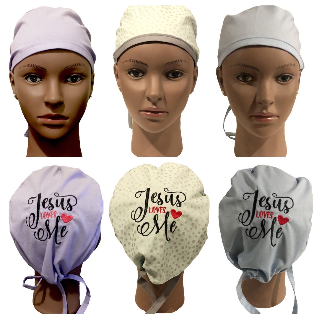 Christian Scrub Caps - Jesus Loves Me - Etsy