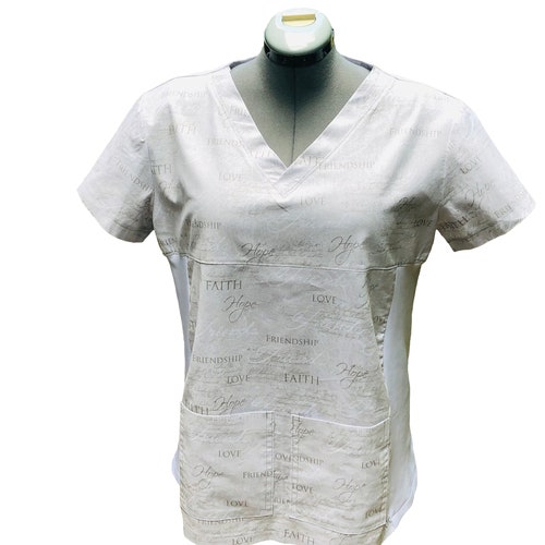 Christian Scrub Top With Inspirational Wordslamb of God - Etsy