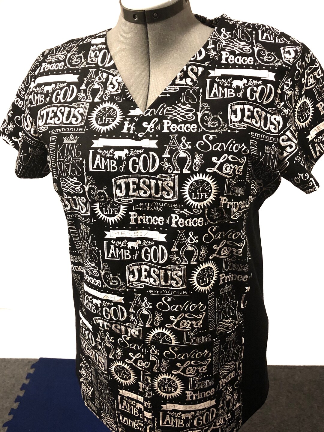 Christian Scrub Top With Inspirational Wordslamb of God - Etsy