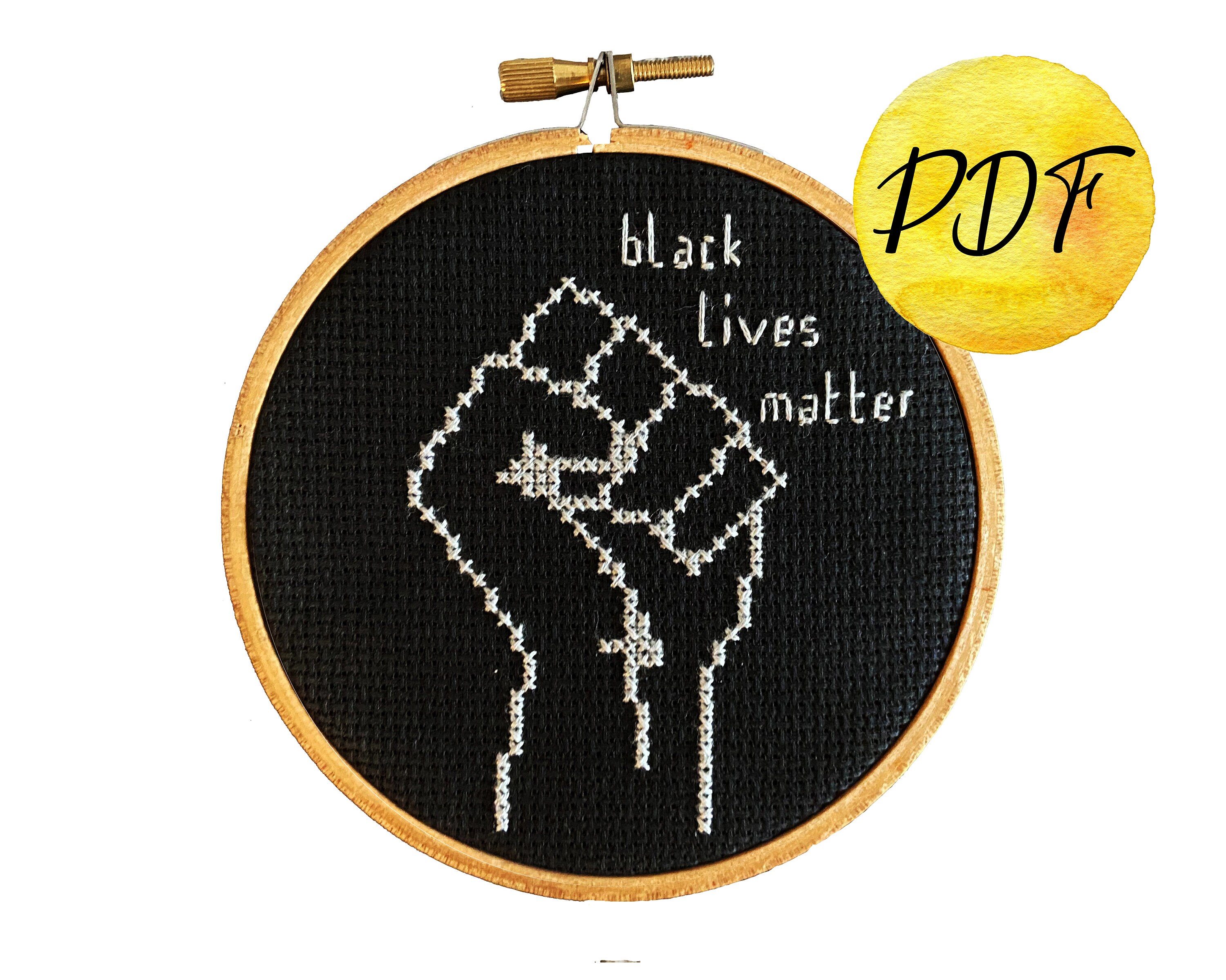 Black Lives Matter Symbol Cross Stitch Pattern Downloadable - Etsy