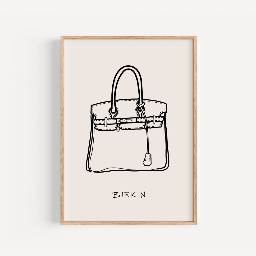 Birkin Bag Poster It Bag Print Wall Decoration - Etsy