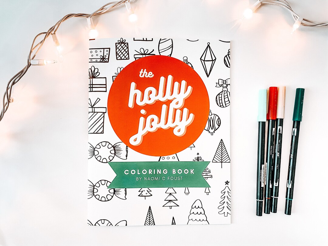 Christmas Coloring Book | the Holly Jolly Coloring Book | Free Shipping ...