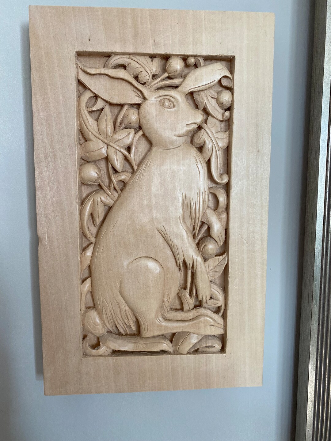 Hand Carved Hare Wall Art Picture Carved in Lime Wood - Etsy UK