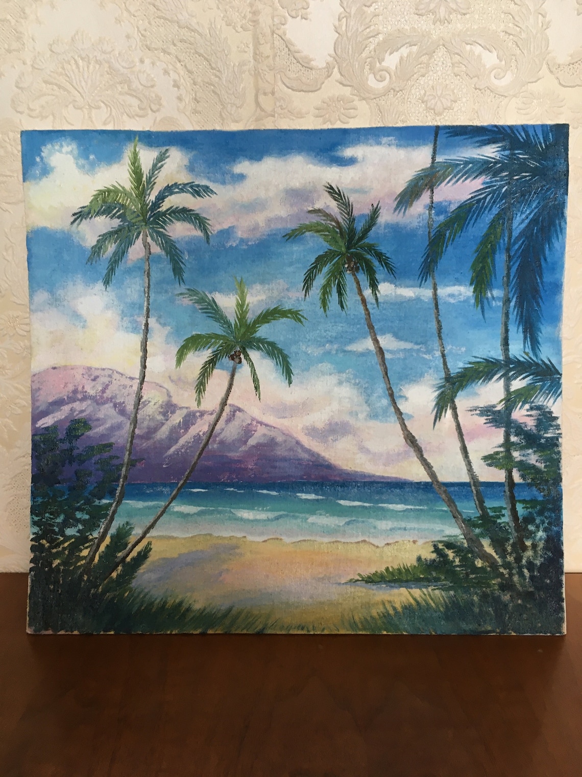 Hawaii Painting Original Art Tropical Beach Art Kauai Painting Palm ...