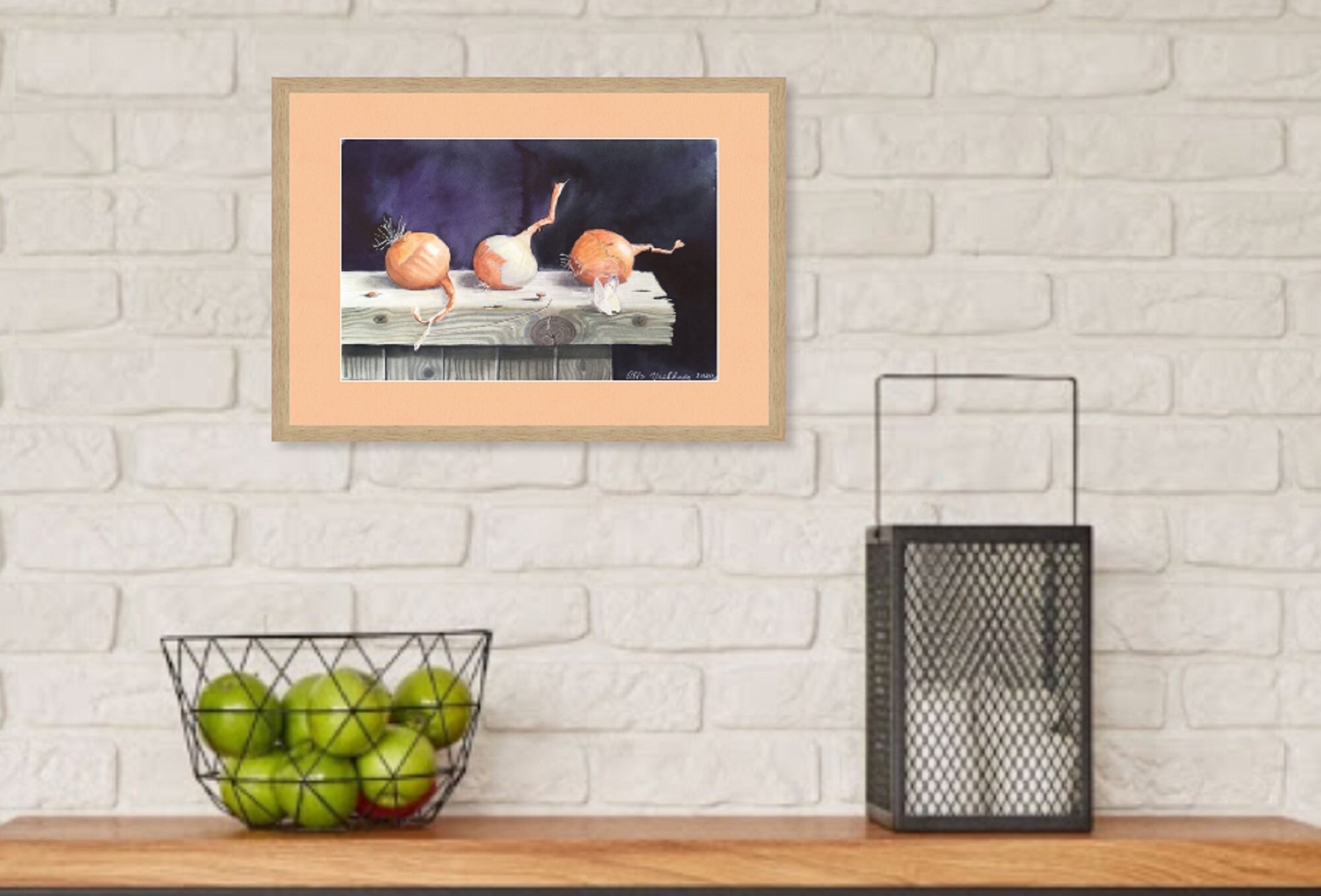 Onion Painting Original Watercolor Art MADE TO ORDER Vegetable Artwork ...