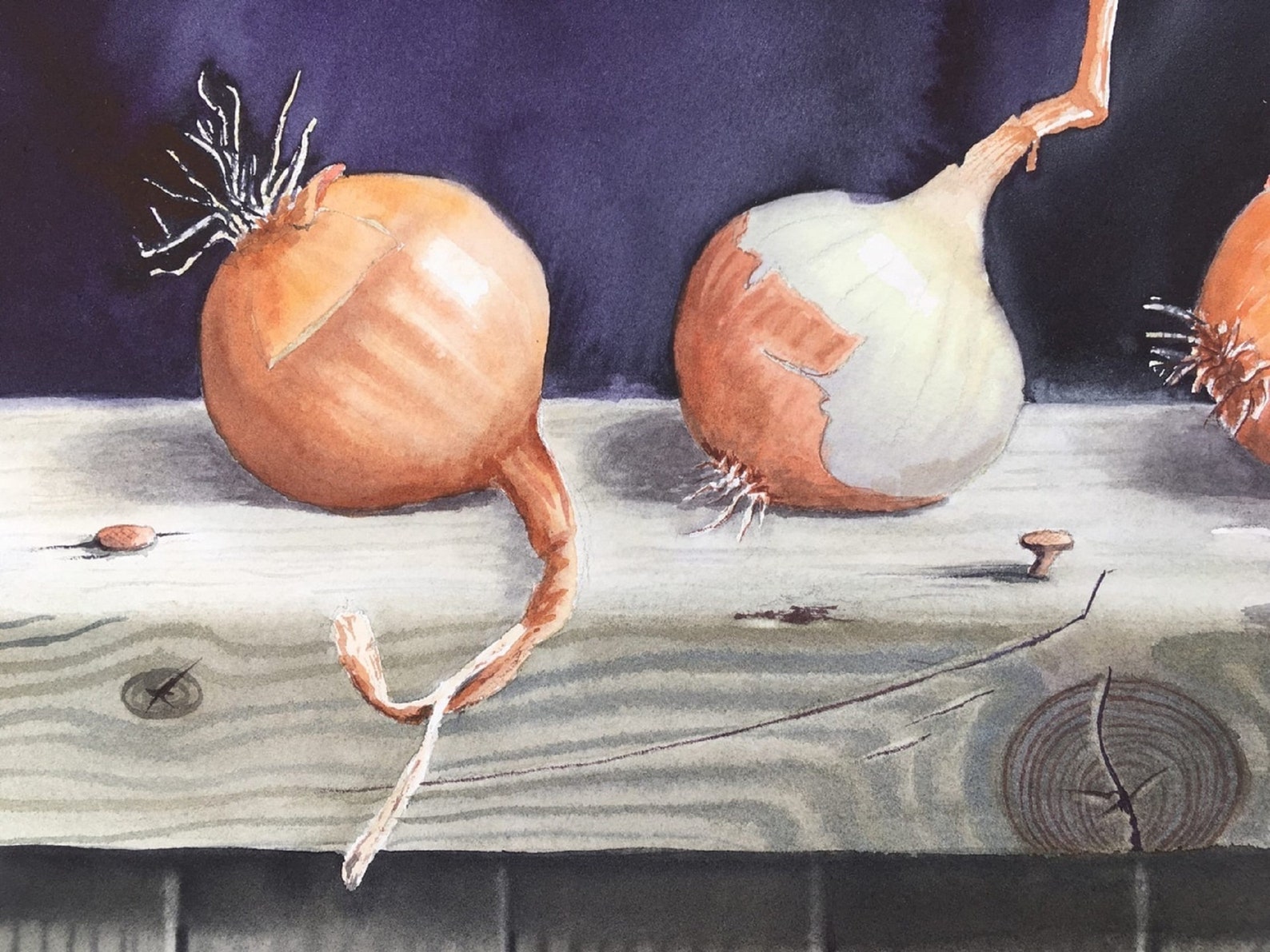 Onion Painting Original Watercolor Art MADE TO ORDER Vagetable | Etsy