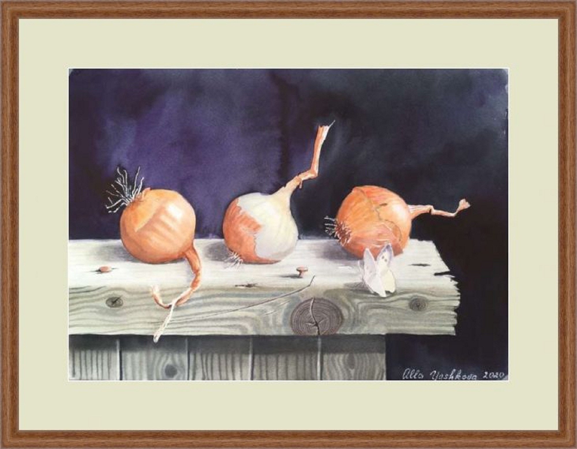 Onion Painting Original Watercolor Art MADE TO ORDER Vegetable Artwork ...
