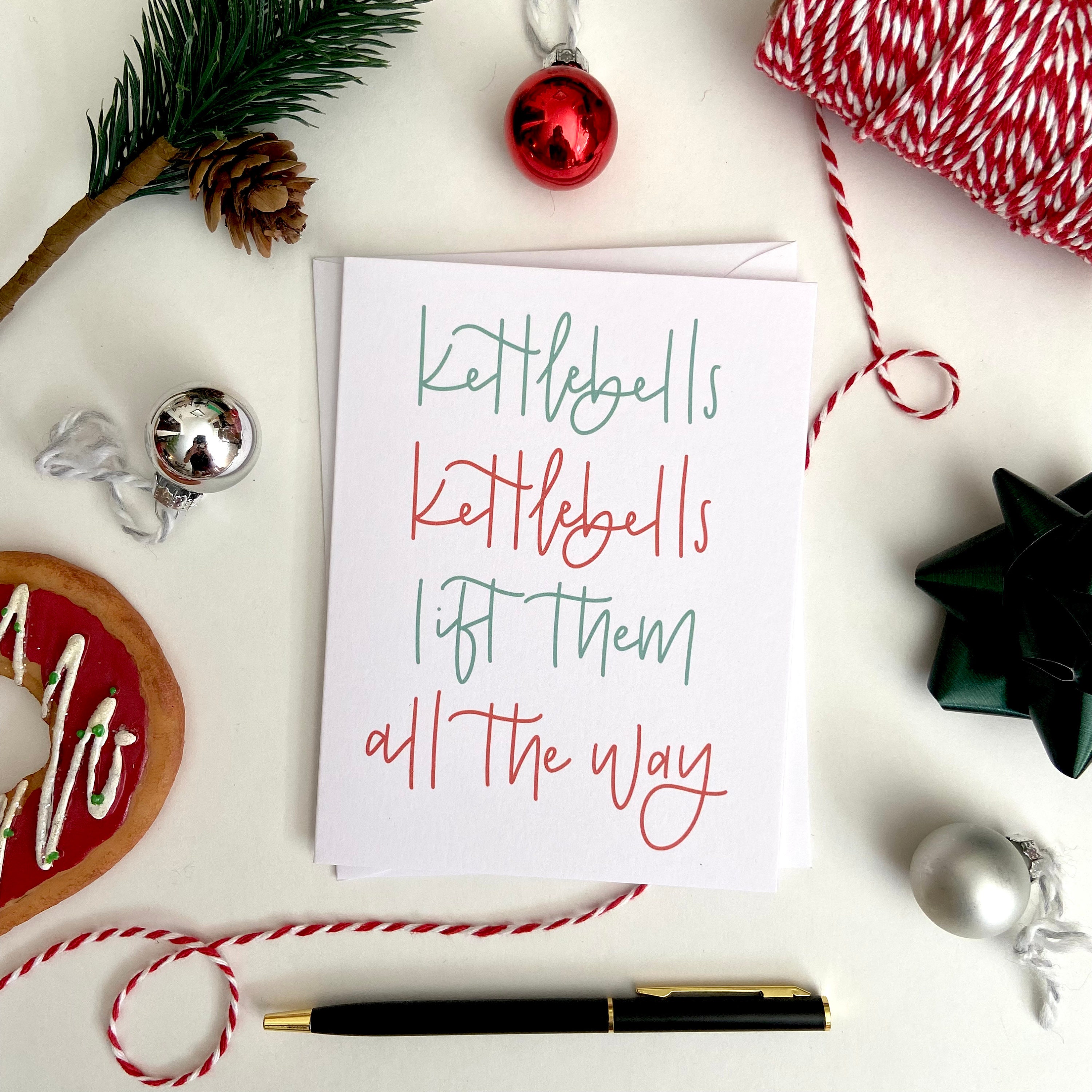 Funny Fitness Christmas Card - Etsy